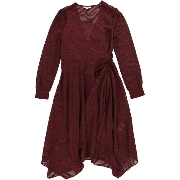 Bar III | Dresses | Bar Iii Womens Burnout Wrap Dress Red Nwt | Poshmark